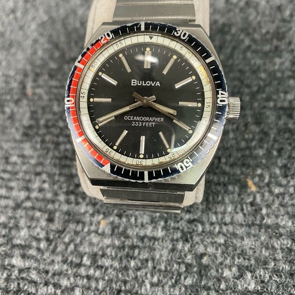 * Bulova * Oceanographer 333 Feet N7 17 Jewel Cal 1041.10 Vintage Watch ...