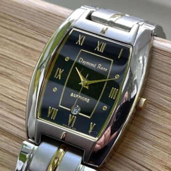 Daymond Rene Sapphire G2366 Damenuhr Quarz Edelstahl 24k vergoldet ...