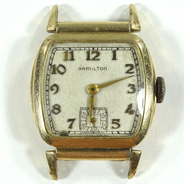 Hamilton Reagan Tank Style Wrist Watch Vintage 1930s 987A 10k Gold ...