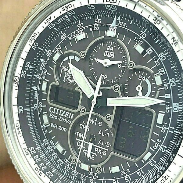Citizen Men's Watch JY8030-83E NaviHawk Eco Drive Chronograph Stainless ...
