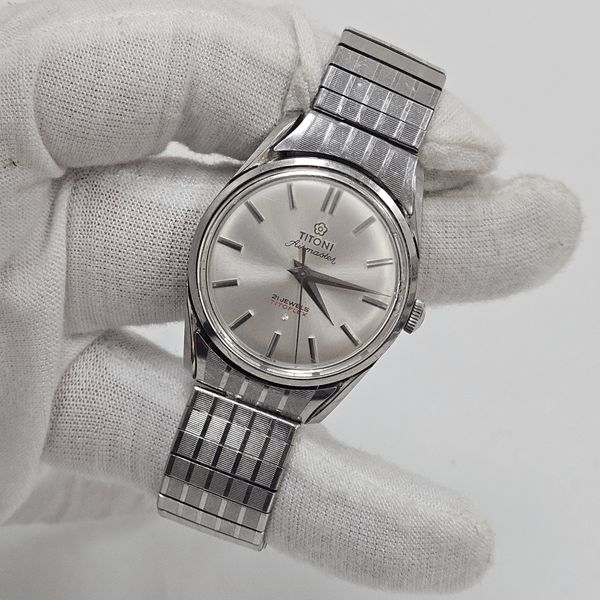 Vintage Titoni Airmaster 21 Jewel Automatic Titoflex Swiss Mens Wrist ...