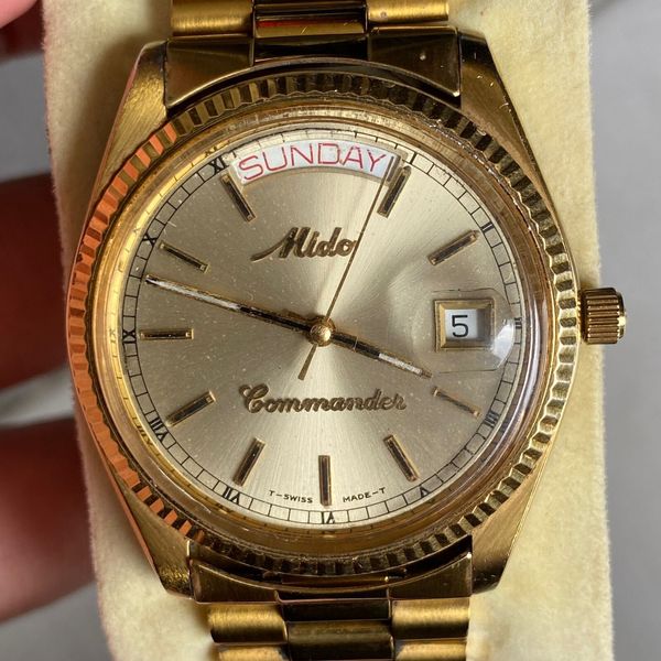 Special for dutchwatchguy Mido Commander President Automatic Gold Day ...