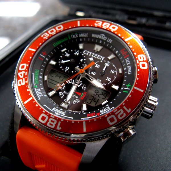 Citizen Promaster Sailhawk Alarm World Time Analog-Digital Mens Watch ...