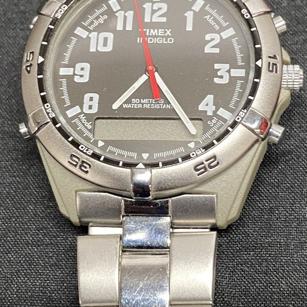 Timex Expedition Analog-Digital Quartz WR50M Blue Dial Men's Watch with Indiglo | WatchCharts ...