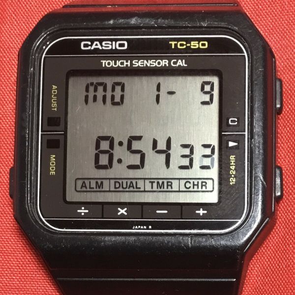 Casio TC-50 Touch Sensor Cal Calculator Watch Face Module 120 New ...