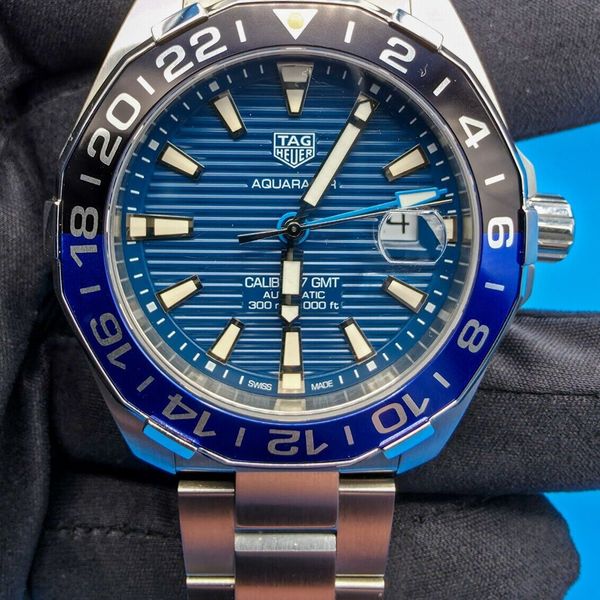 TAG Heuer Aquaracer "Batman" Calibre 7 GMT Limited Edition WAY201T ...