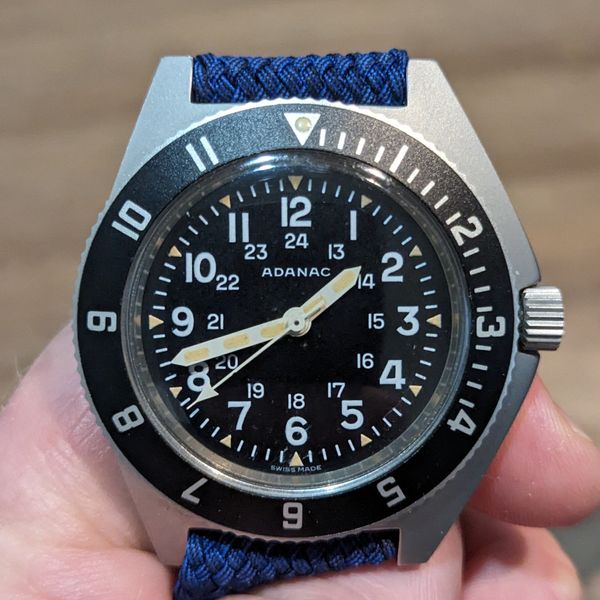 FOR SALE - 1986 Adanac military diver / navigator | WatchCharts Marketplace
