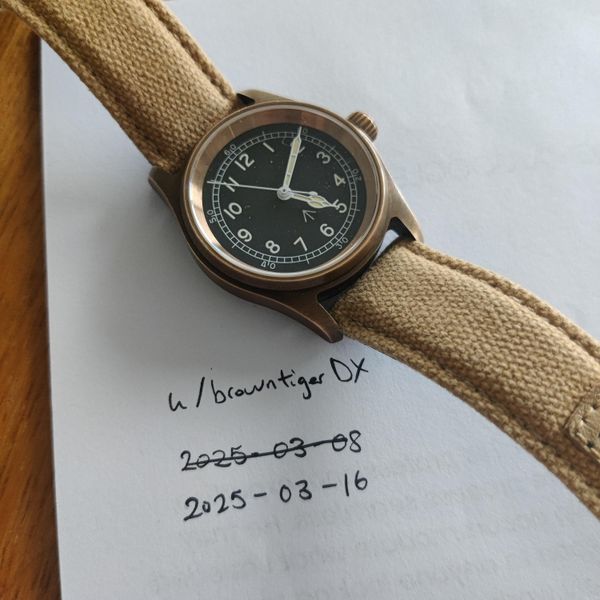 [WTS] Custom Bronze Field Watch | WatchCharts Marketplace