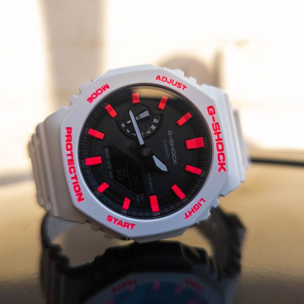 Hand-Painted Casio G-Shock CasiOak GA-2100 Neon Pink Customized ...