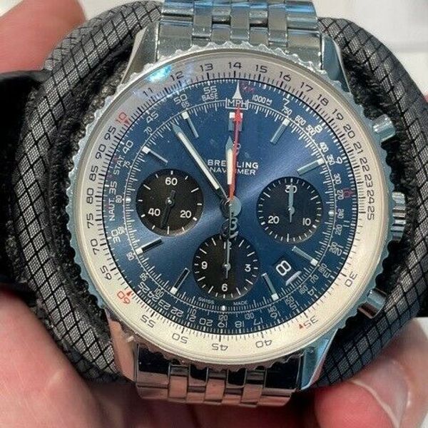 Breitling Navitimer B01 Blue face, 3 black dials , 43 mm 8 months old ...