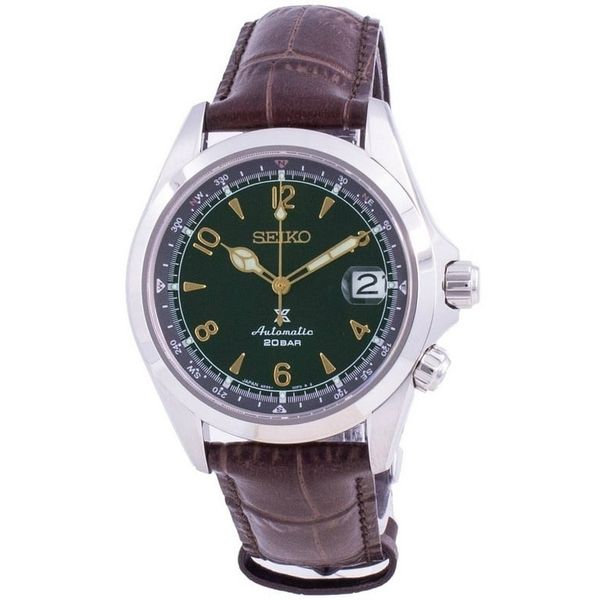 Seiko SPB121 Prospex Alpinist Green Dial Automatic Brown Leather Men's ...