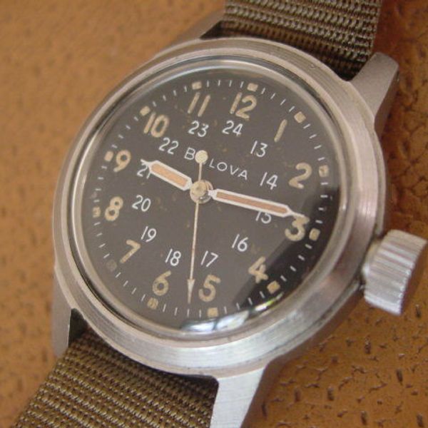 Vintage Bulova MIL W 3818A .... U.S. Military Issue Wrist Watch ...
