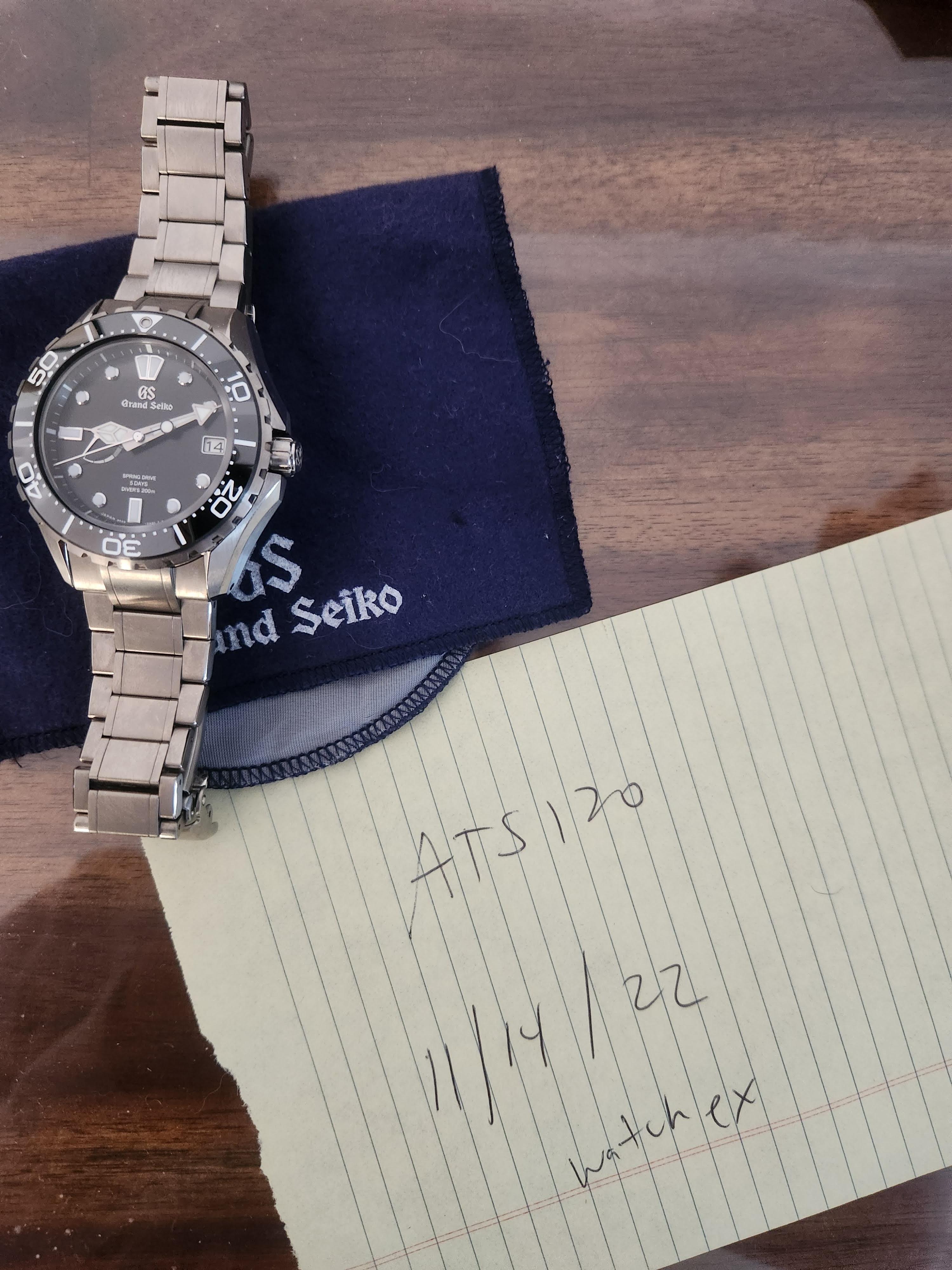 [WTS/WTT] Grand Seiko SLGA015 Evolution 9 Spring Drive 5-Days Diver ...