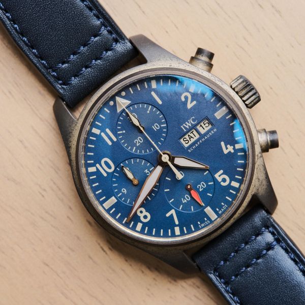 [WTS] IWC Bronze Pilot Chronograph 41mm Blue Dial IW388109 | WatchCharts