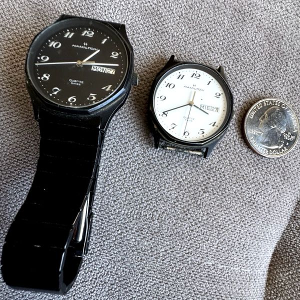 HAMILTON TWO WATCHES 9956 Swiss Made Quartz Day Date Men's Watch FOR ...