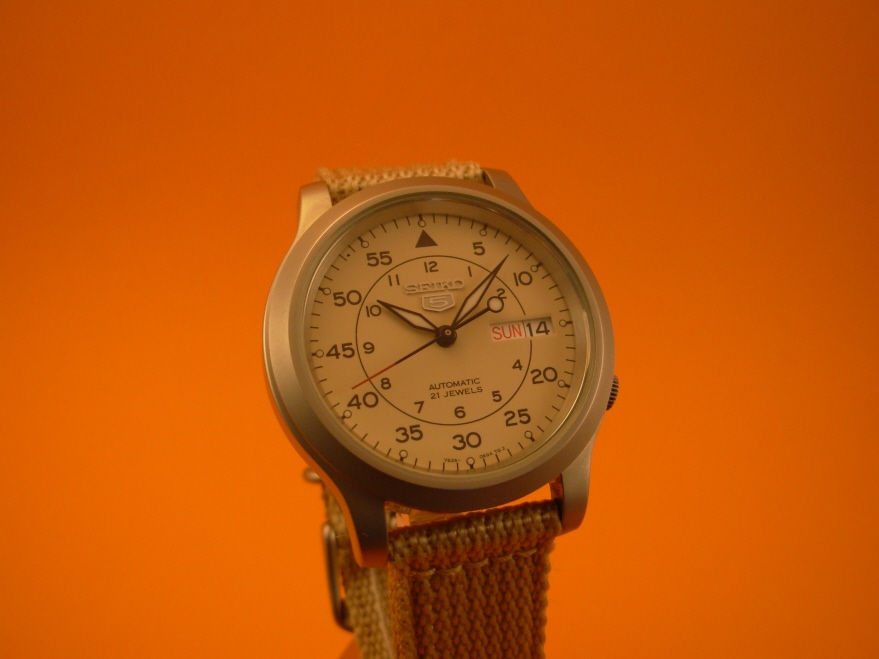 FS: SEIKO 5 SNK803 Beige dial $55.00 | WatchCharts