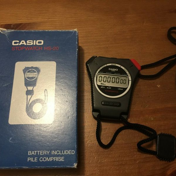 CASIO STOPWATCH HS-20 Stop Watch Made in Japan with box | WatchCharts ...