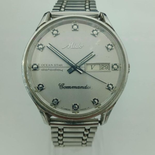 Mido Commander Ocean Star Datoday Automatic 25 Jewel Vintage Watch 8268 ...