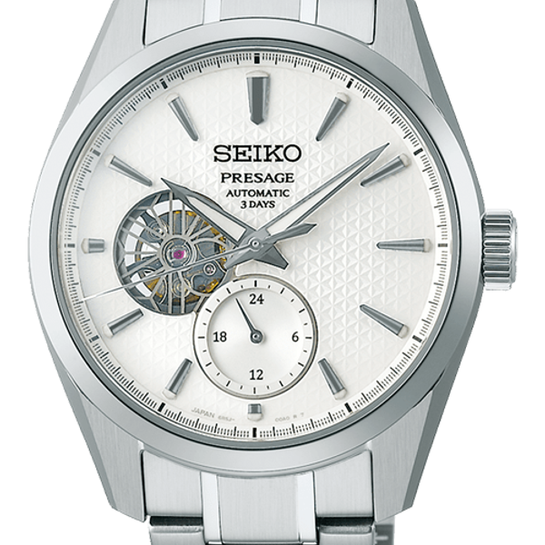 New Seiko Presage Sharp Edged Series White Dial Steel Bracelet Mens ...