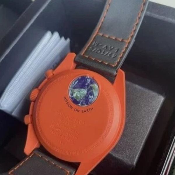 OMEGA x Swatch MoonSwatch Mission to the Earth LAVA Moon Watch -With ...