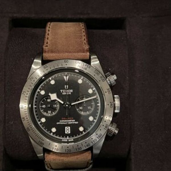 TUDOR HERITAGE BLACK BAY CHRONOGRAPH 79350 Automatic Both Straps , Take ...