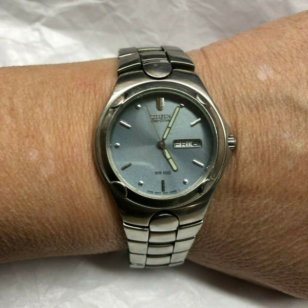 Handsome Men's Citizen Eco Drive # E101-K17535 Wrist Watch WR100 ...