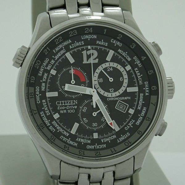 citizen eco drive world time chronograph watch AT0361- 57E | WatchCharts