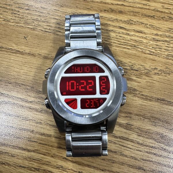 Nixon The Unit SS Digital Watch "That's What She Said" Stainless Steel ...