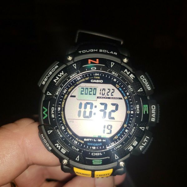 Casio PAG240-1 watch protrek pro trek compass altimeter barometer solar | WatchCharts Marketplace