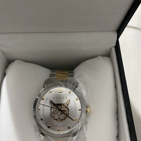 Gucci YA1264074 G-Timeless Iconic Mystic Cat Two-Tone Watch ...