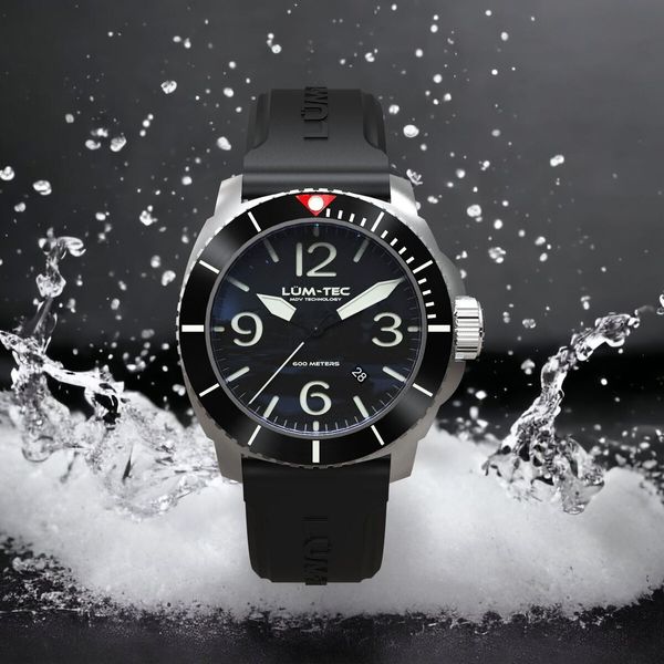 Lum-Tec M91 Automatic Dive watch, 26J, adj., 600 m, 2- year war. + 2 ...