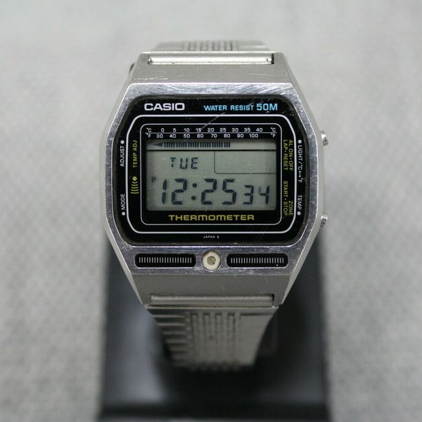 Casio TS-2000 215 Digital Watch Stainless Steel Vintage RARE ...
