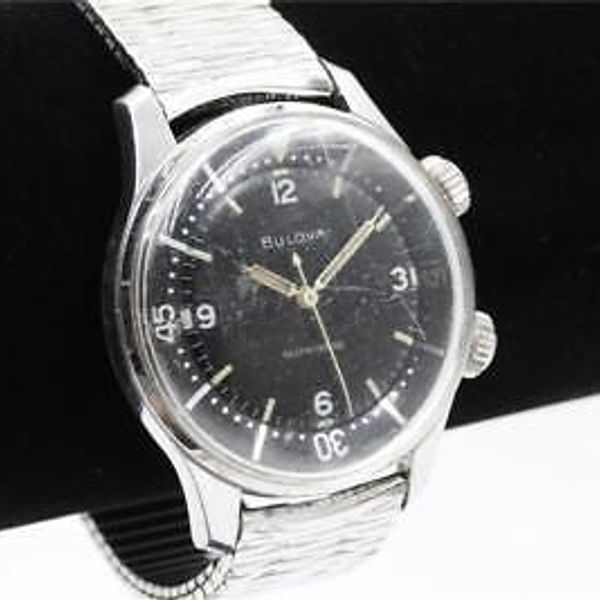 1962 VINTAGE BULOVA 666FT SUPER COMPRESSOR M2 SELFWINDING STAINLESS ...