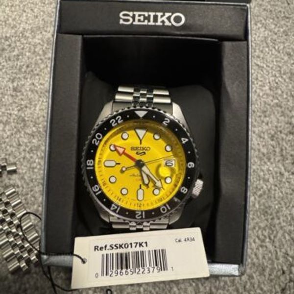 Seiko 5 Sports Yellow SKX GMT SSK017K1 Automatic Watch | WatchCharts ...