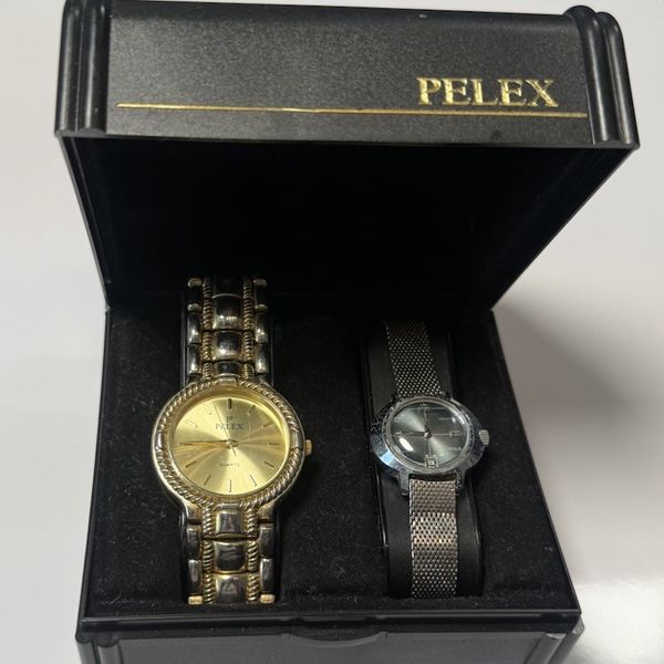 Pelex Gold Men's Watch And Ladies Fortis Silver Vintage Watches ...
