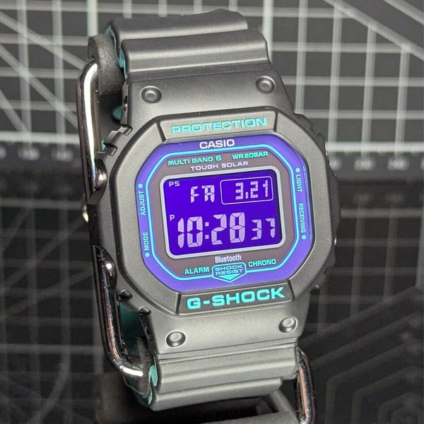 Casio G-Shock GW-B5600 Solar Bluetooth Multiband Blue Purple Square GW ...