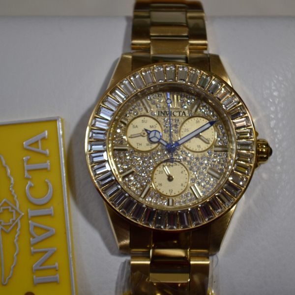 NEW 38mm INVICTA ANGEL GOLD AND CRYSTAL WATCH | WatchCharts Marketplace