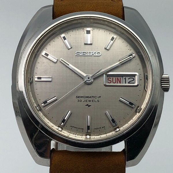 Vintage 1969 SEIKO SEIKOMATIC-P 5106-7030 33Jewels Automatic Watch ...