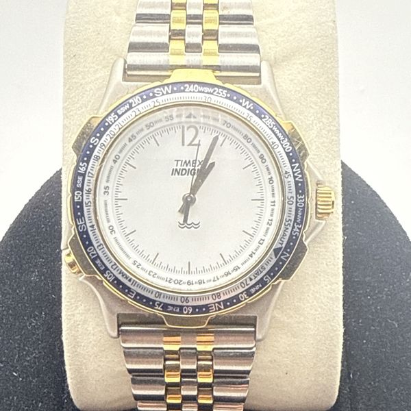 Vintage Rare Timex Indiglo Quartz Compass Bezel Men's Watch Untested ...