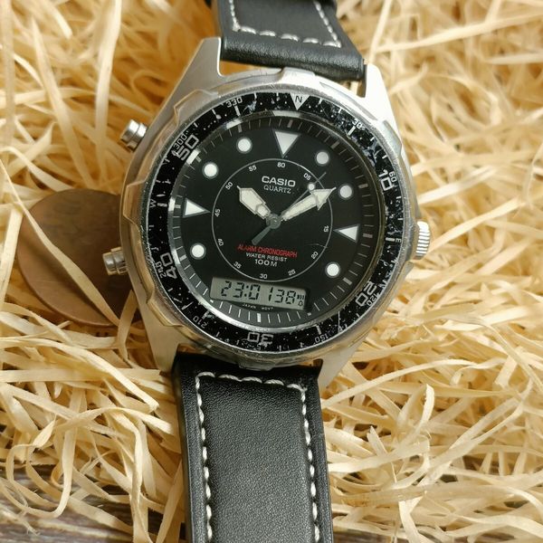 AUTHENTIC CASIO QUARTZ ALARM CHRONOGRAPH DIVER MEN'S 2701 VINTAGE WATCH ...