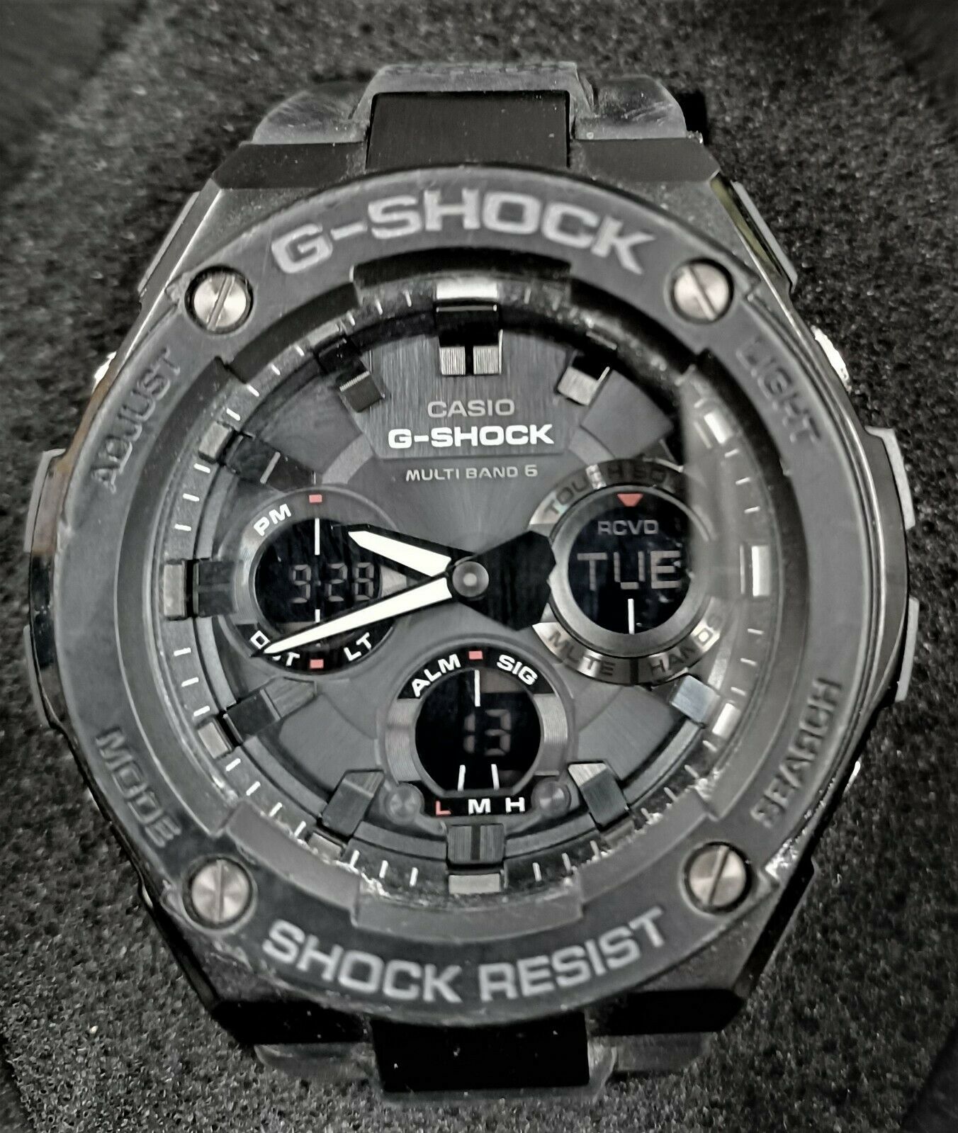 Casio G-Shock GST-W100G-1BER Solar Radio Controlled Black Resin Watch ...