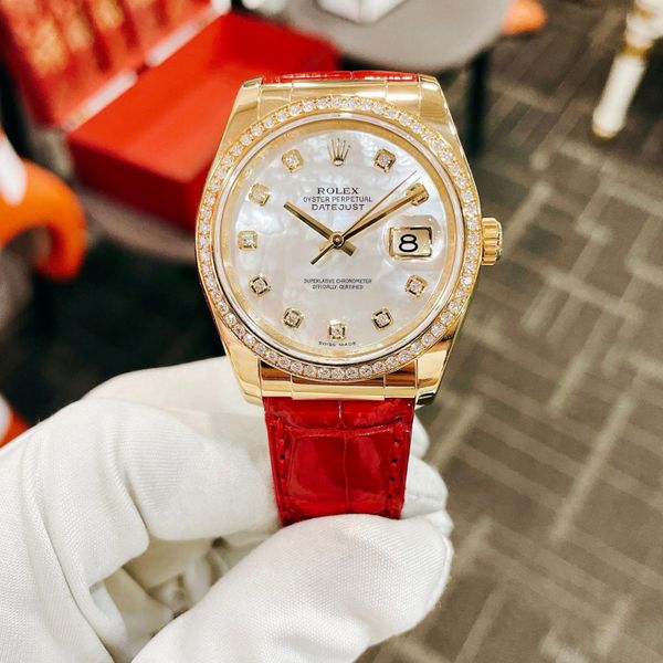 LNIB Rolex Yellow Gold Datejust Ref.116188 Mother-of-Pearl Diamond Dial ...