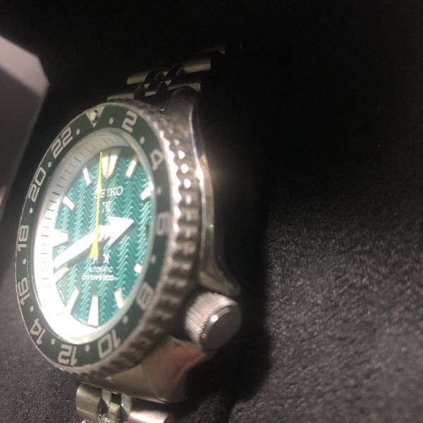 SEIKO Men Padi Diver Watch Automatic Quickset Custom Date Green Dial S ...