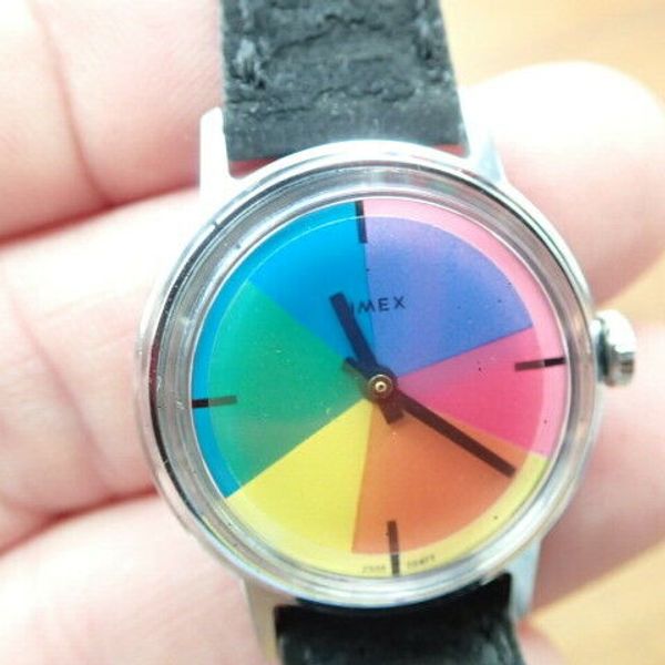 Timex Color Flicks Color Wheel Mechanical Wind Watch 1969 David Pakter ...