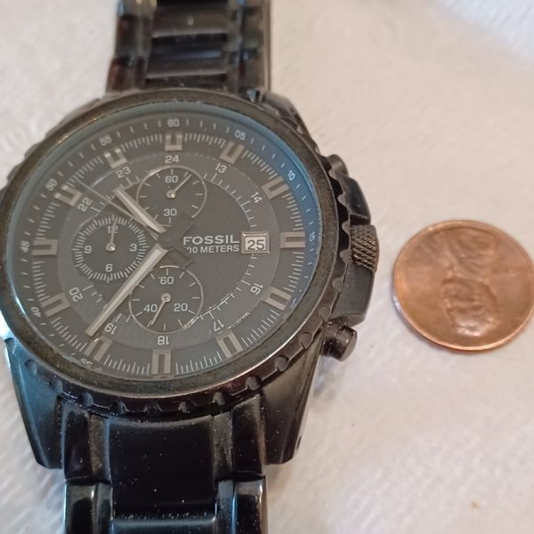 VINTAGE FOSSIL BLUE CH-2473 CHRONOGRAPH WR 100M QUARTZ MEN'S WATCH NEW ...