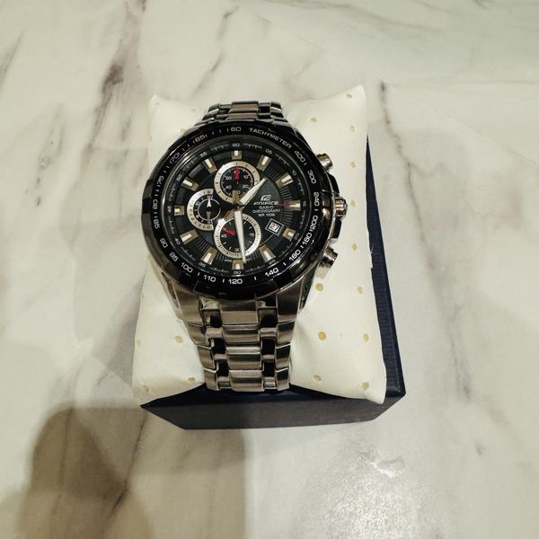 Men’s Casio Edifice Chronograph Tachymeter Watch WR 100M Stainless ...