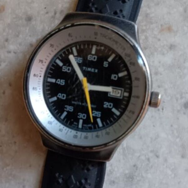 Vintage 1978 Timex Black Max Tachometer Watch 28659-02578 Hand-wind ...