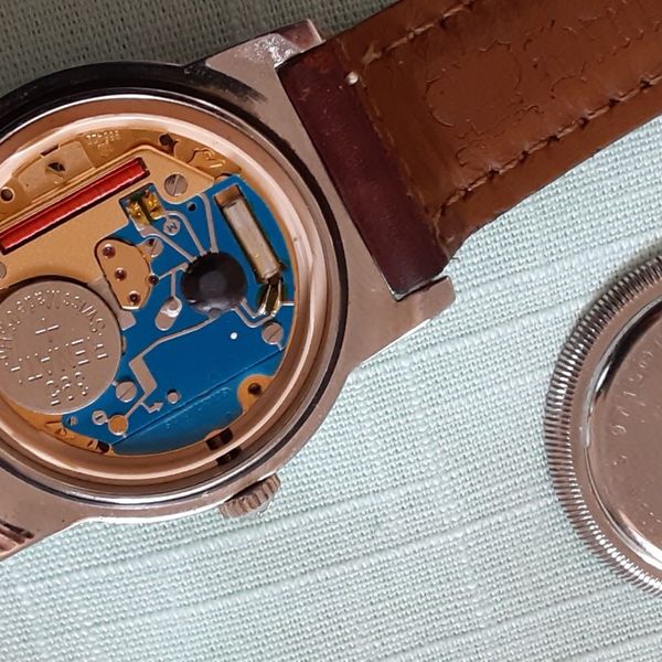 HAMILTON 9715 STAINLESS STEEL BLACK DIAL MILITARY STYLE QUARTZ WATCH ...