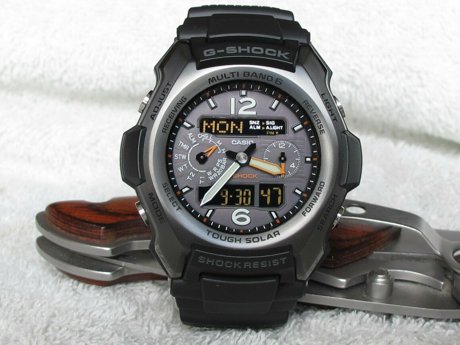 Casio solar atomic/radio controlled G-Shock GW2500 MODIFIED with "B ...