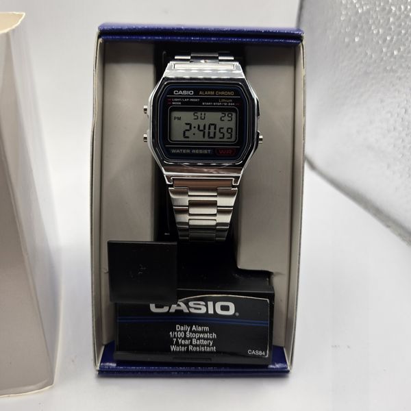 Casio A-158WA-1DF metal band Original Classic Chronograph Unisex Watch ...